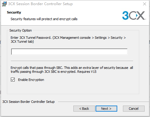 安装适用于Windows的3CX SBC（会话边界控制器）